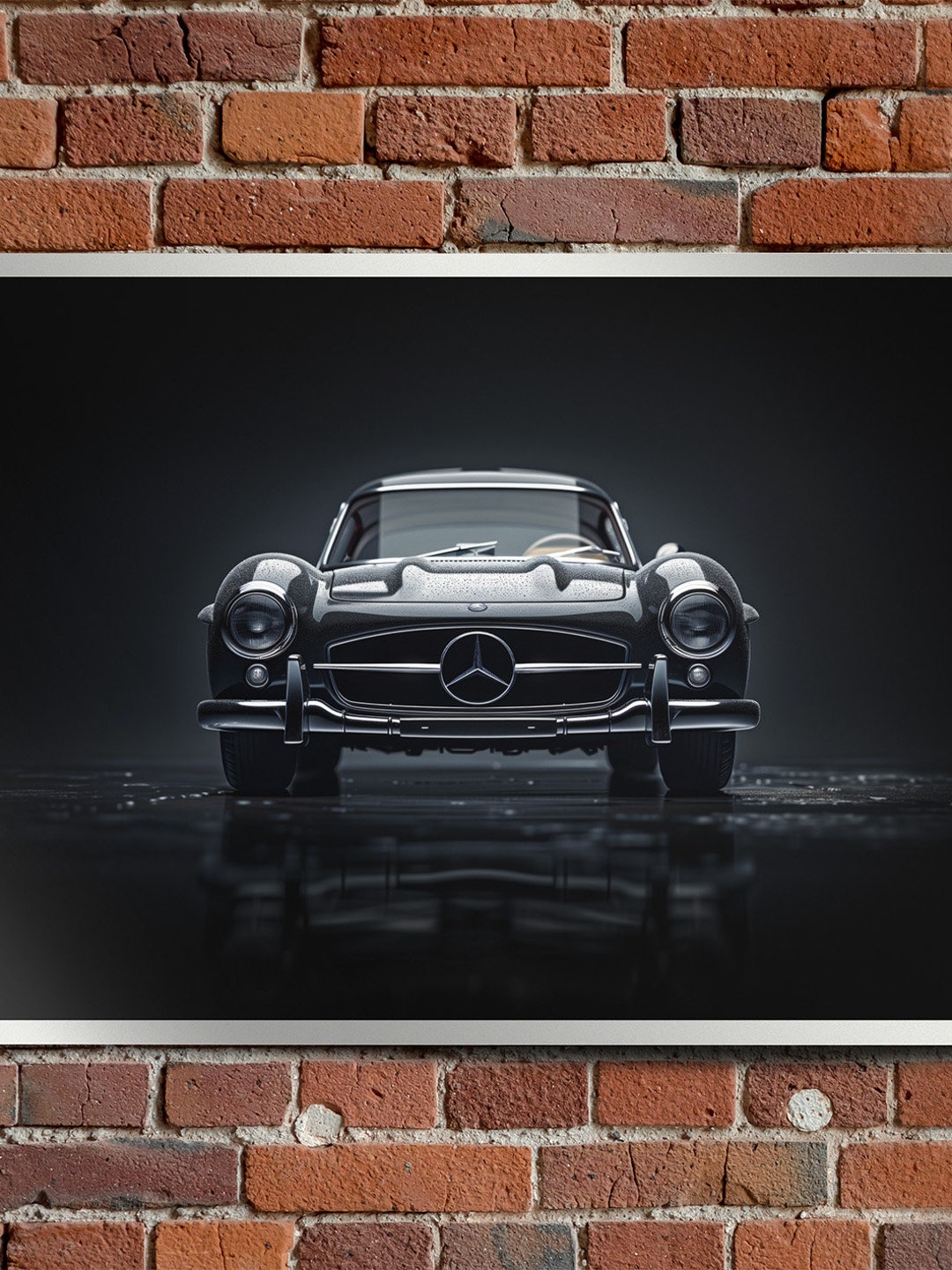 Vintage Mercedes 300SL Poster Print, Classic Car Wall Art, Automotive ...