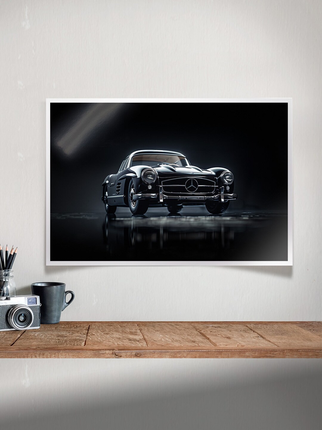 Vintage Mercedes 300SL Poster, Automobile Home Decoration, Mercedes ...