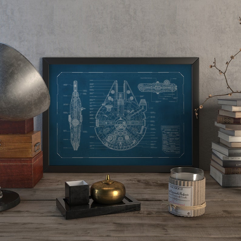 Millennium Falcon Blueprint | Functions of YT-1300F Freighter | Falcon ...