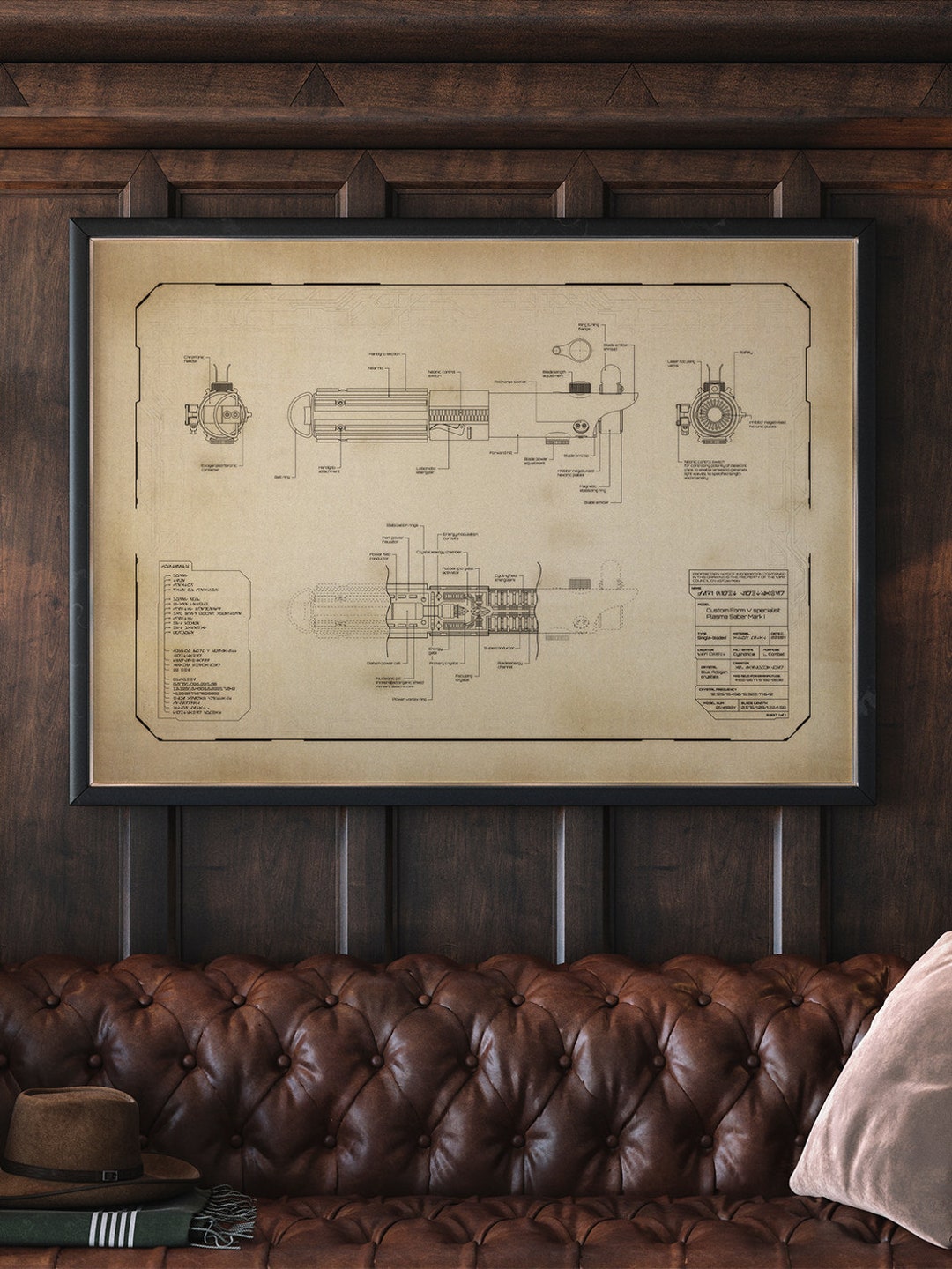 Lightsaber Blueprint Technical Functions of Lightsaber Jedi Weapon ...
