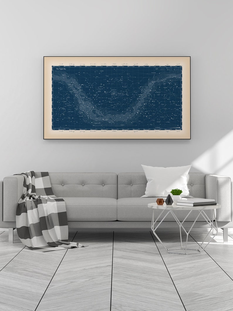 ALL STARS MAP / Constellations Chart Print Celestial Decor - Etsy