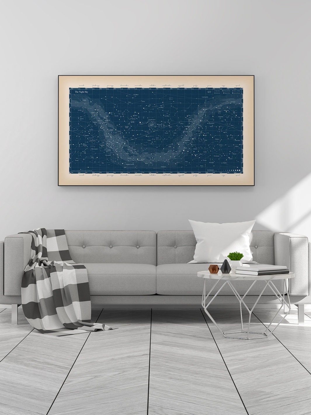 ALL STARS MAP / Constellations Chart Print Celestial Decor - Etsy.de