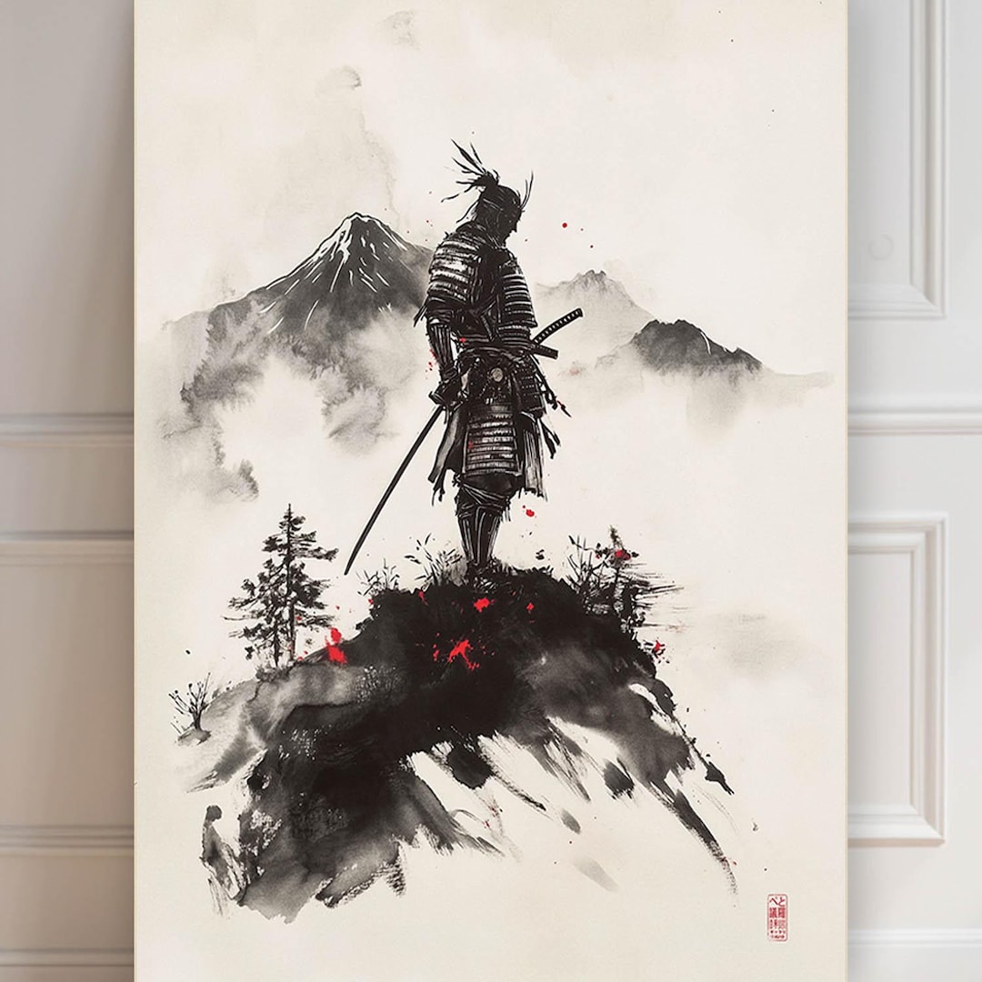 Samurai Poster | Japanese Warrior Samurai | Japanese Home Decor ...