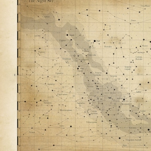 ALL STARS MAP / Constellations Chart Print, Celestial Decor, Astrology ...