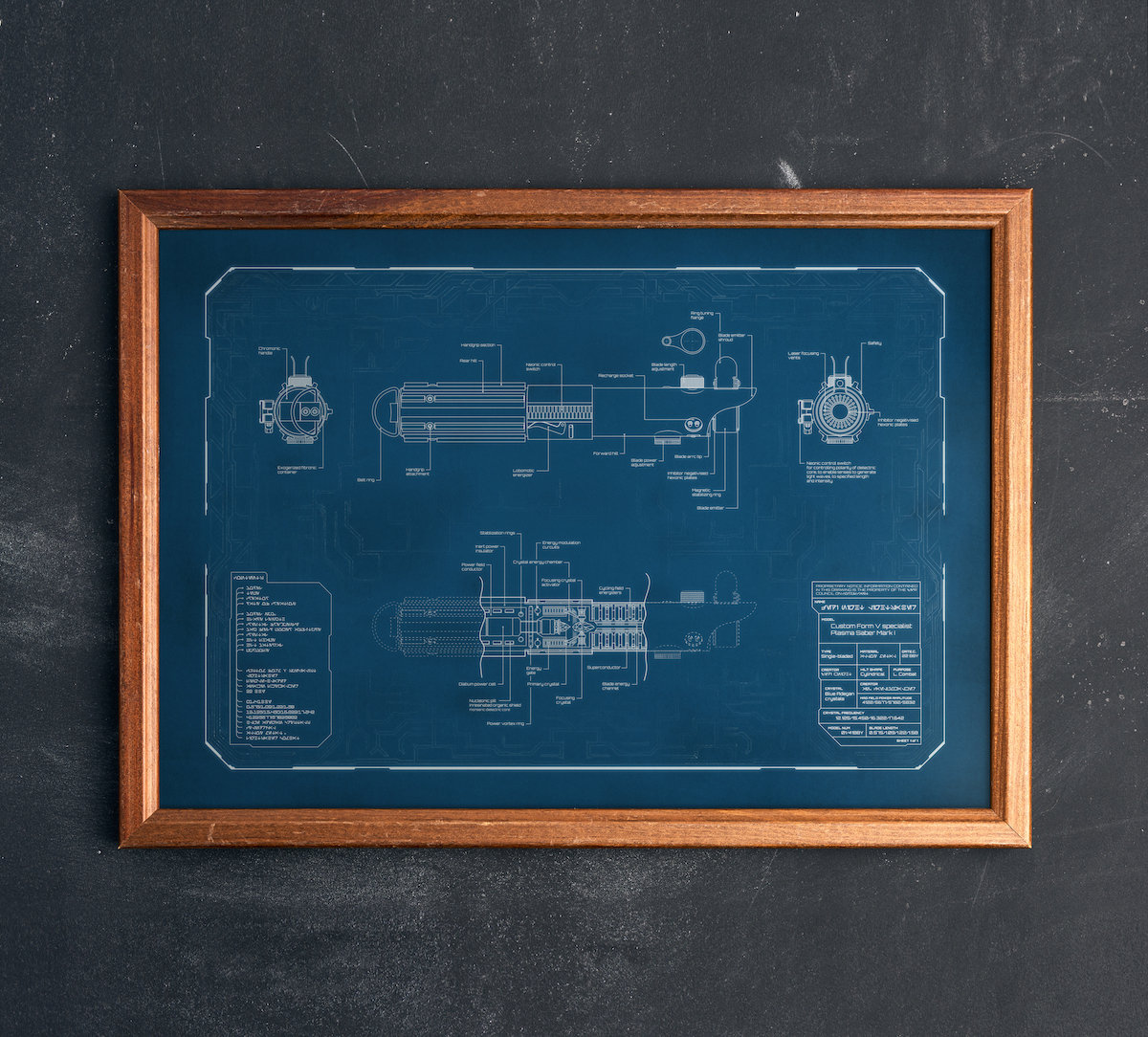 Lightsaber Blueprint Technical Functions of Lightsaber Jedi Weapon ...