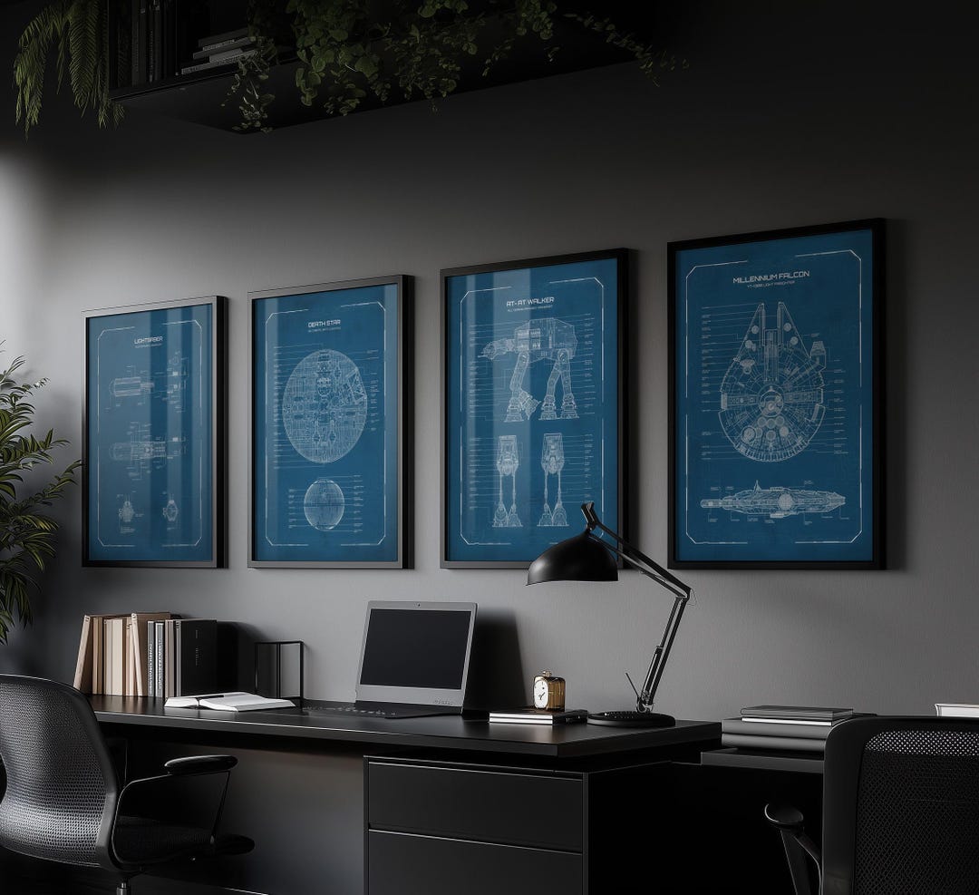 Death Star, Lightsaber Millennium Falcon, Atat Walker BLUEPRINTS - Etsy