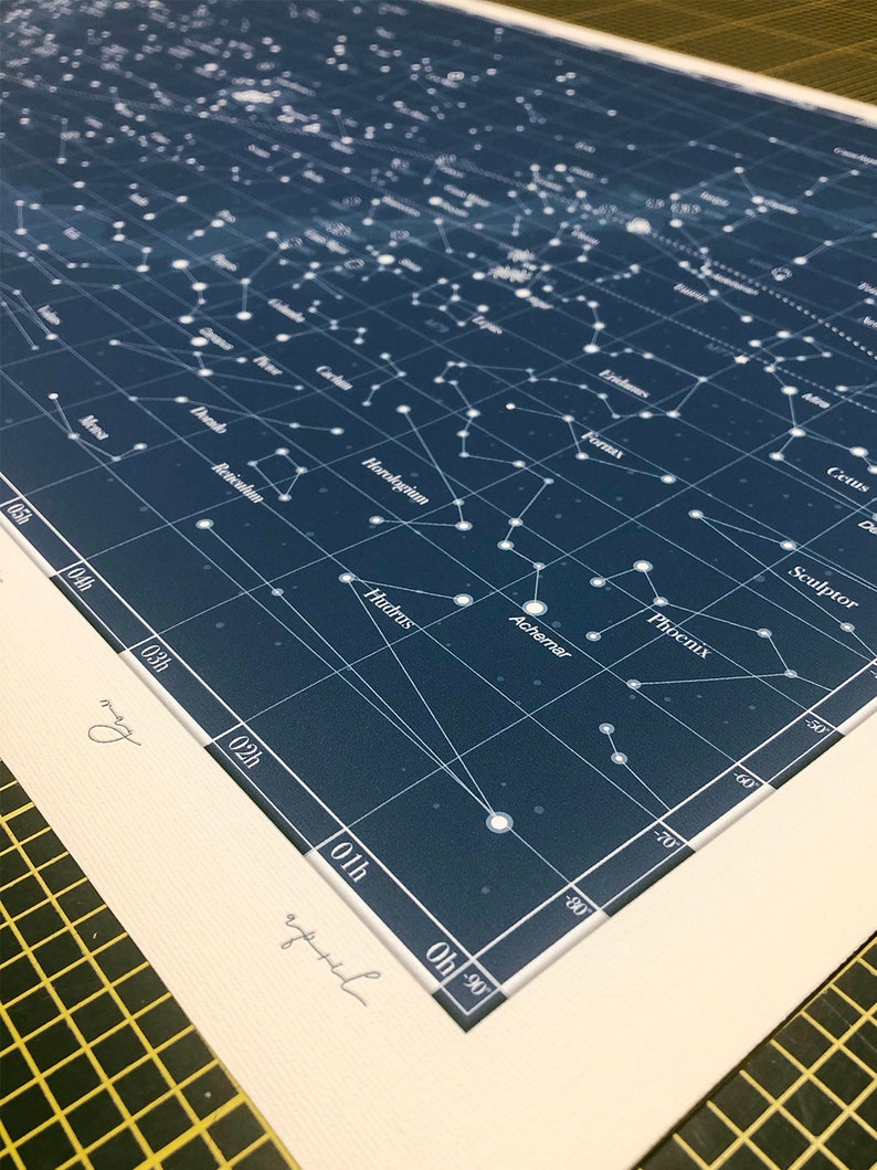 ALL STARS MAP / Constellations Chart Print Celestial Decor - Etsy