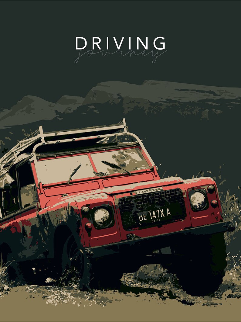 Land Rover DEFENDER 90, 1994 NAS, Car Art Print, Off-road Legend ...