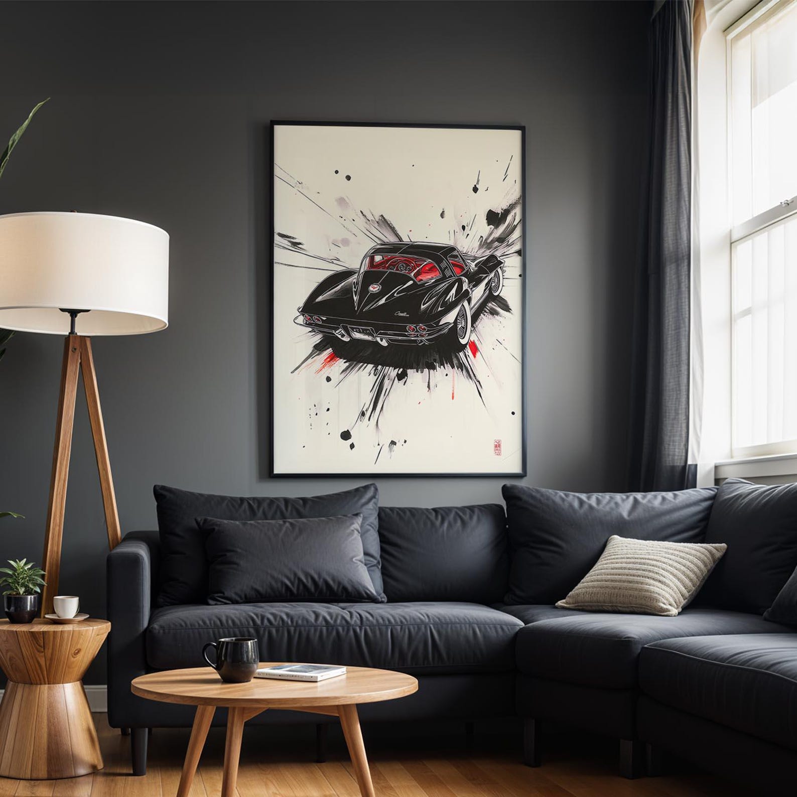 1966 Corvette C2 | Stingray | Corvette 1966 | Corvette Stingray Poster ...