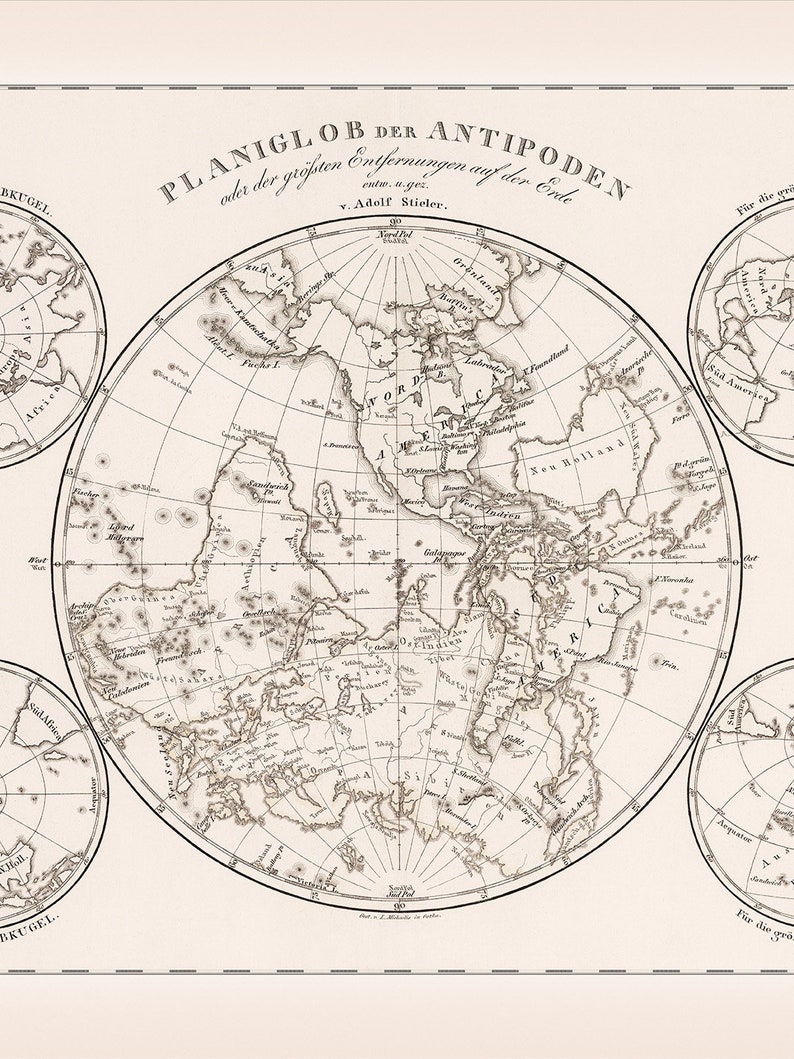 Map of the World | World Map |north Southern Poles | All Parts of the ...