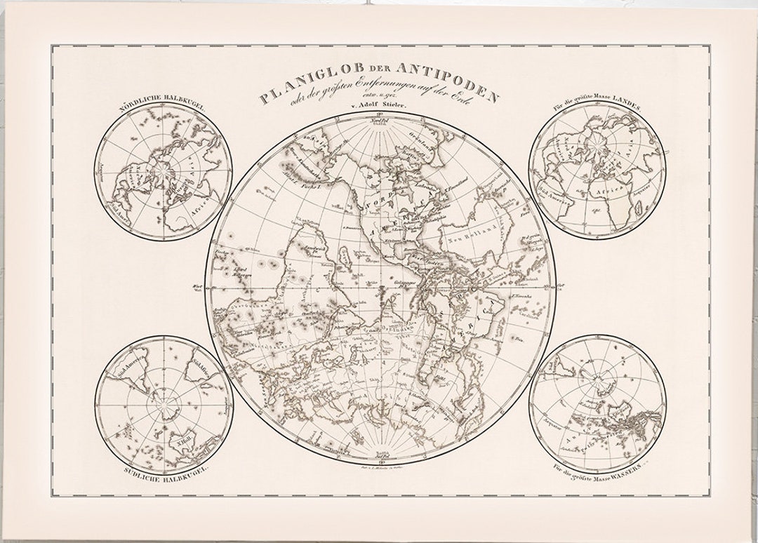 Map of the World | World Map |north Southern Poles | All Parts of the ...