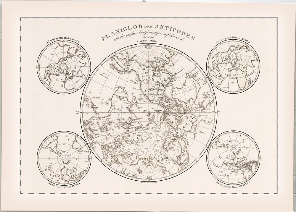Map of the World | World Map |north Southern Poles | All Parts of the ...