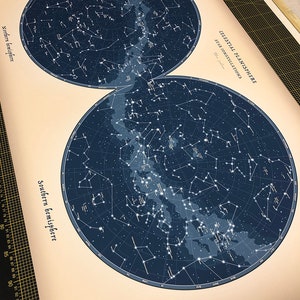 CELESTIAL PLANISPHERE | Constellations Chart Print | Celestial Decor ...