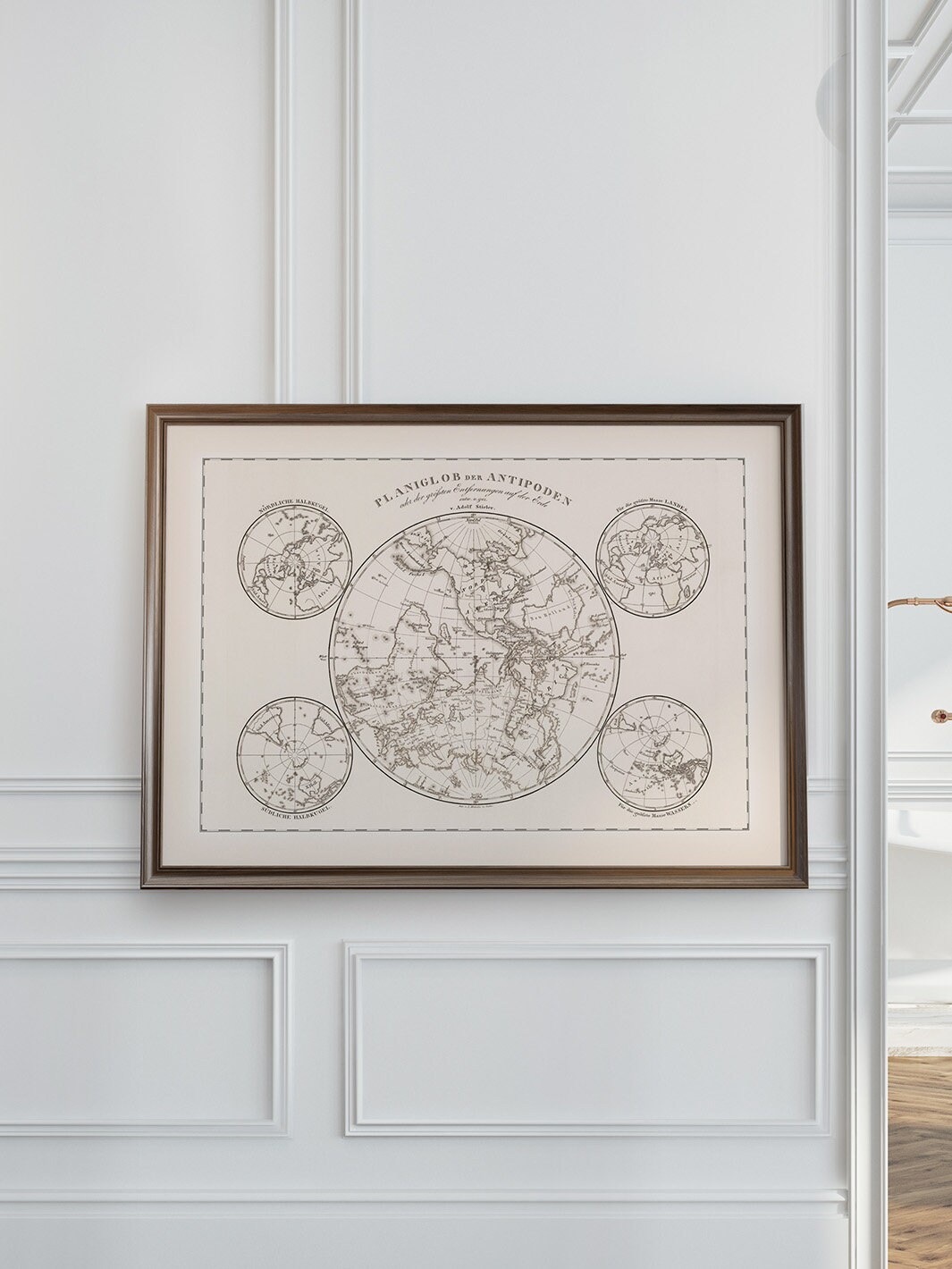 Map of the world | World Map |North southern poles | Alle Theile Der ...