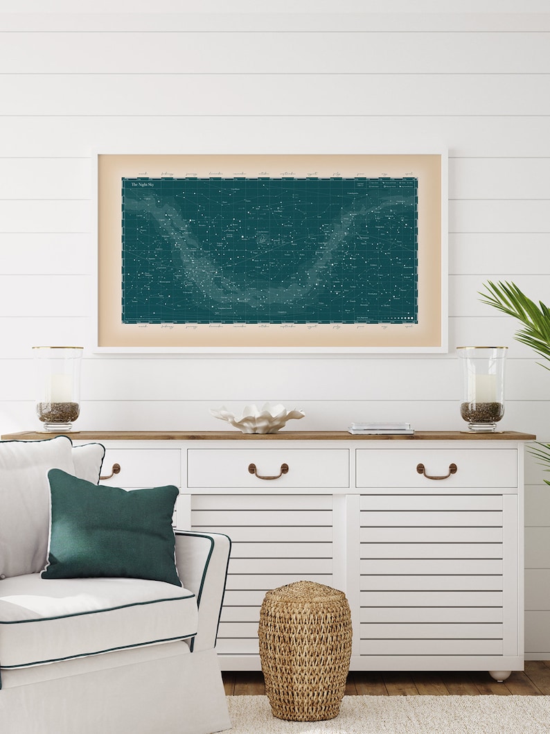 ALL STARS MAP / Constellations Chart Print Celestial Decor - Etsy