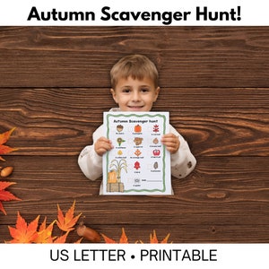 Fall Scavenger Hunt Printable Scavenger Hunt Printable Autumn Scavenger ...