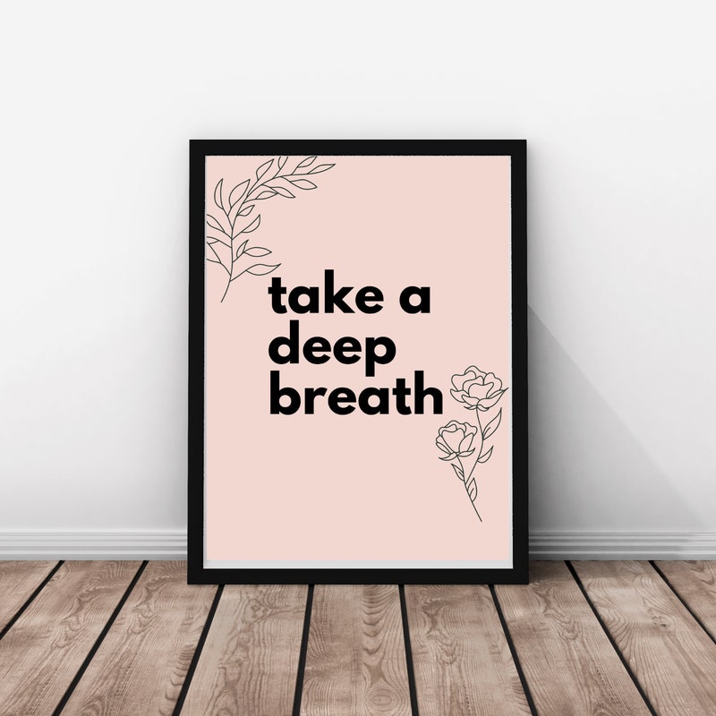 Deep Breath Sign - Etsy