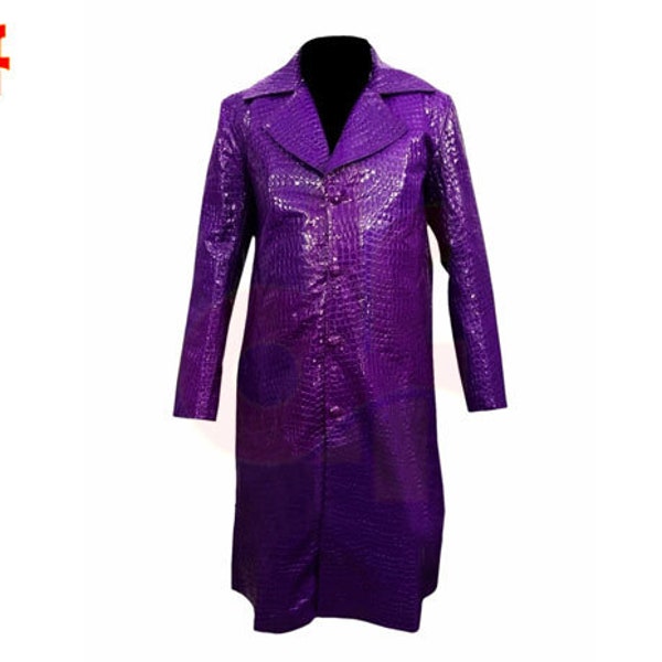 Purple Leather Trench Coat - Etsy