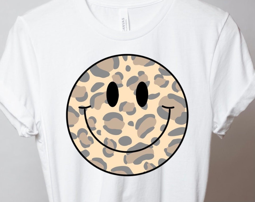 Smiley Face PNG, Leopard Smiley Face PNG, Retro Smile PNG, Trendy ...