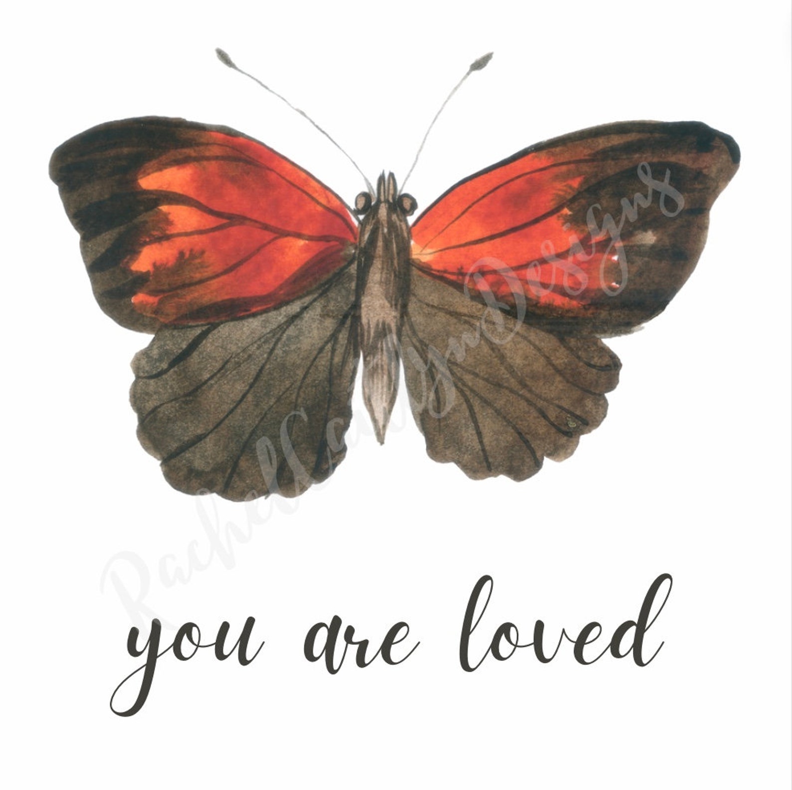 Butterfly PNG, Mental Health PNG, Inspirational PNG, You Are Loved Png ...