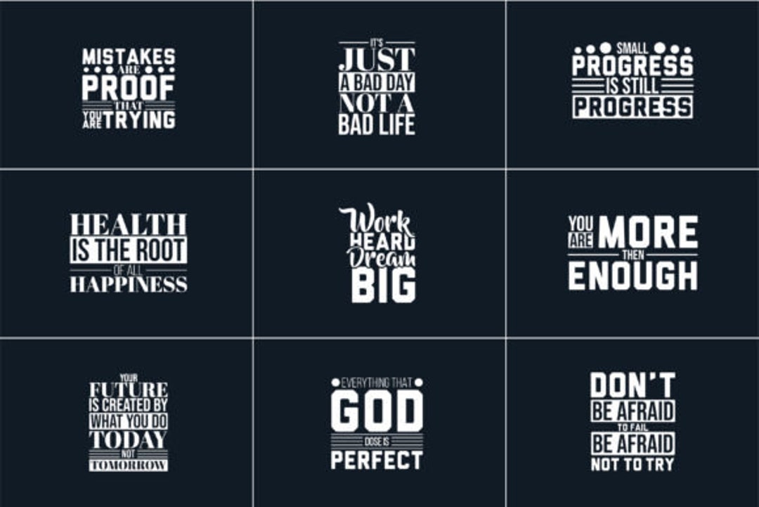 Inspirational Quotes Bundle (9 Files) - Etsy