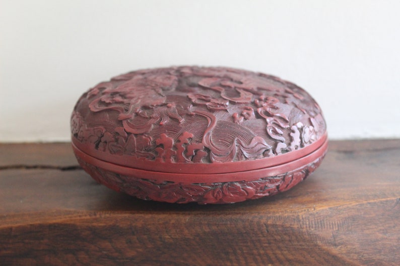 Decorative Foo Dogs Cinnabar Antique Chinese Wood Box - Etsy