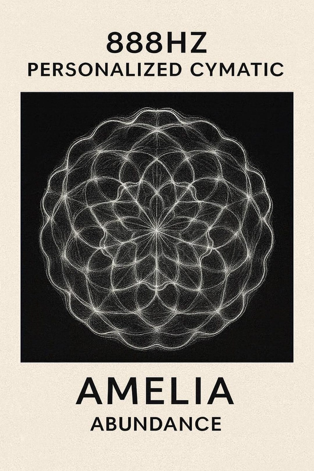 417 Hz Personalized Cymatics Digital File Solfeggio Sound Art Printable ...