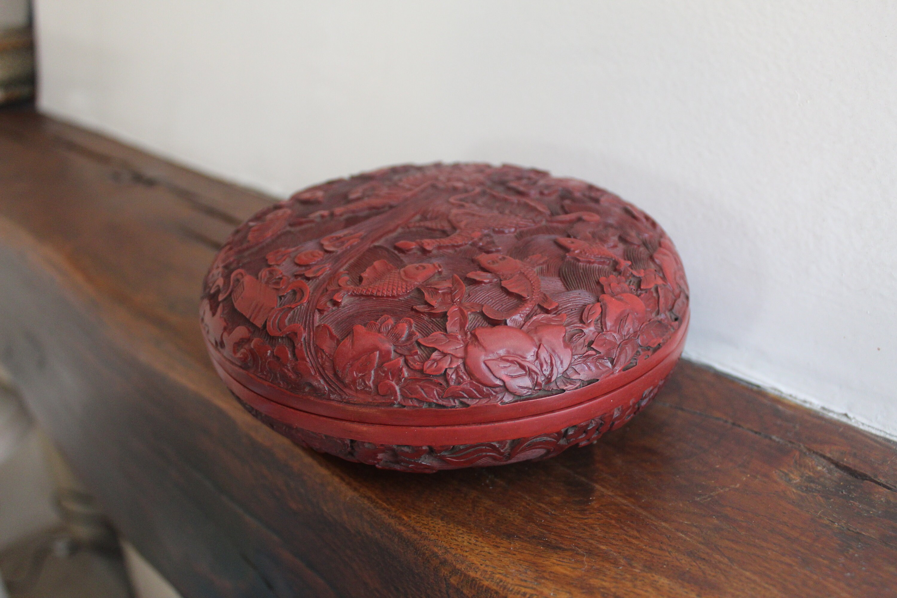Decorative Foo Dogs Cinnabar Antique Chinese Wood Box - Etsy
