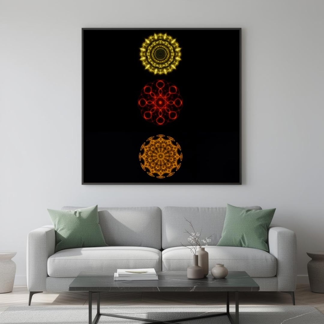 Cymatics Art Print 417 888 777 Hz Frequency - Sacred Geometry Wall ...