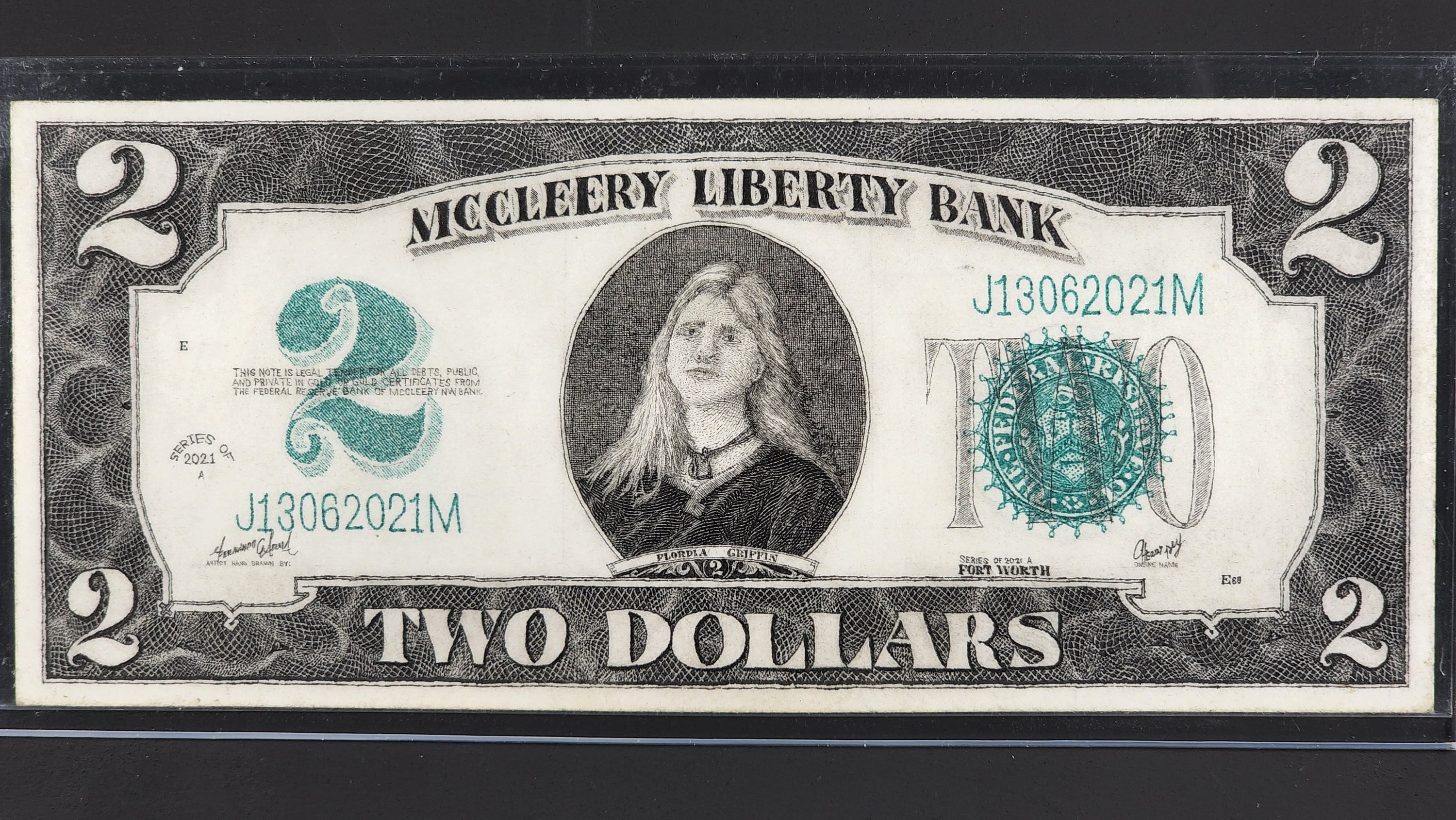 Concept Two Dollar Banknote Hand Drawn Pen Artwork - Etsy