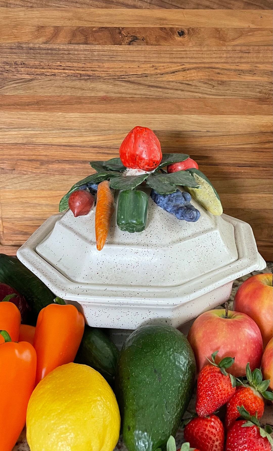 Ceramic Fruit & Vegetable Pottery Dish - Etsy