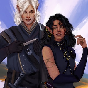 Character Commission, Custom Couple Fantasy Art, Custom Handmade ...