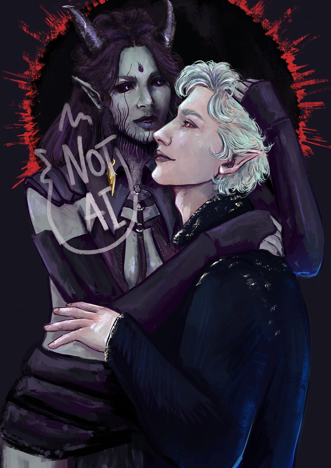 Character Commission, Custom Couple Fantasy Art, Custom Handmade ...