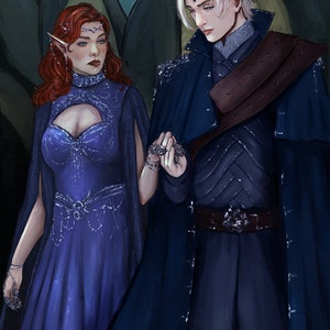 Character Commission, Custom Couple Fantasy Art, Custom Handmade ...