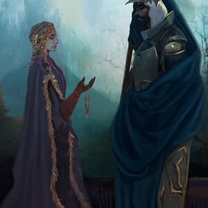 Character Commission, Custom Couple Fantasy Art, Custom Handmade ...