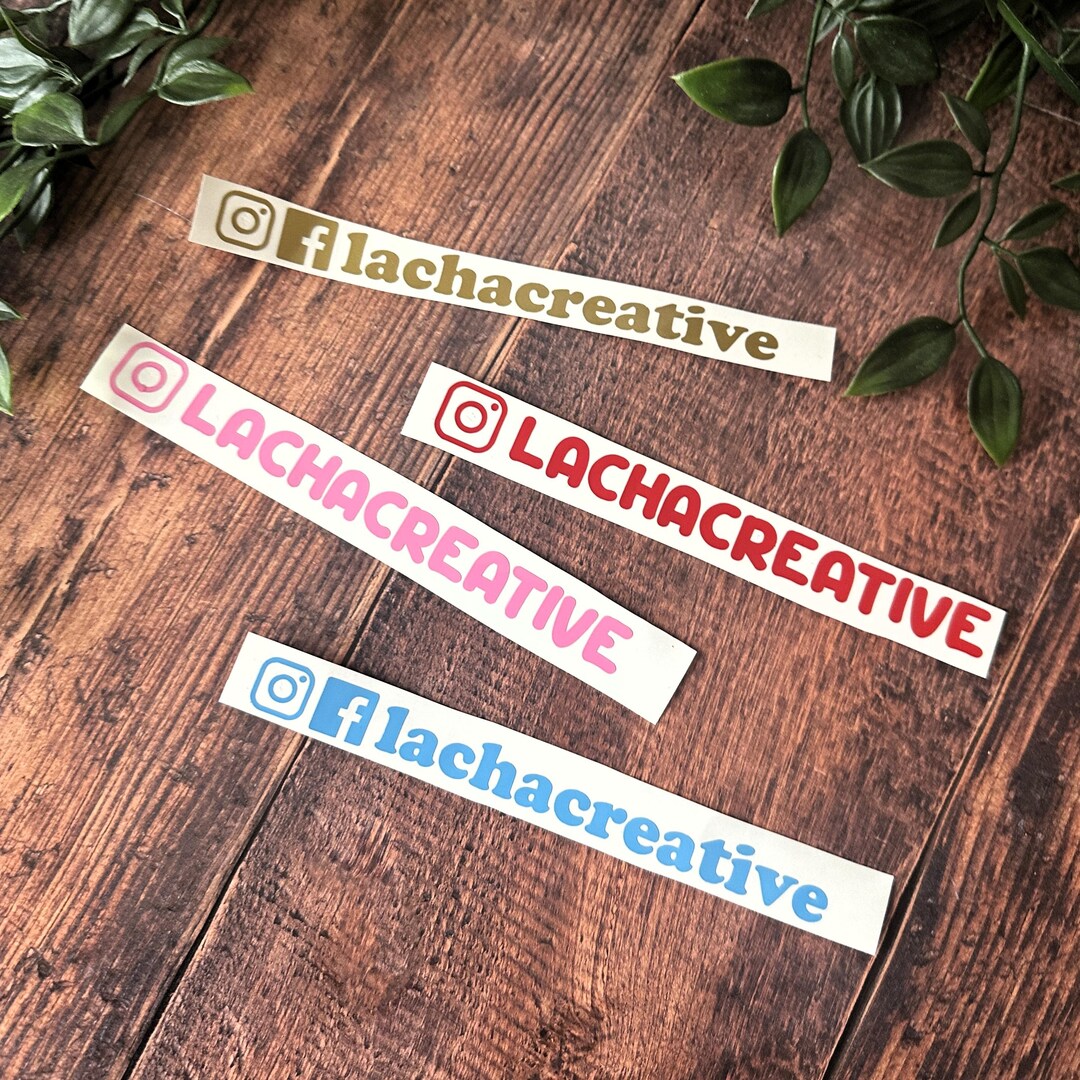 Custom Instagram Sticker, Facebook Account Vinyl Sticker, Social ...