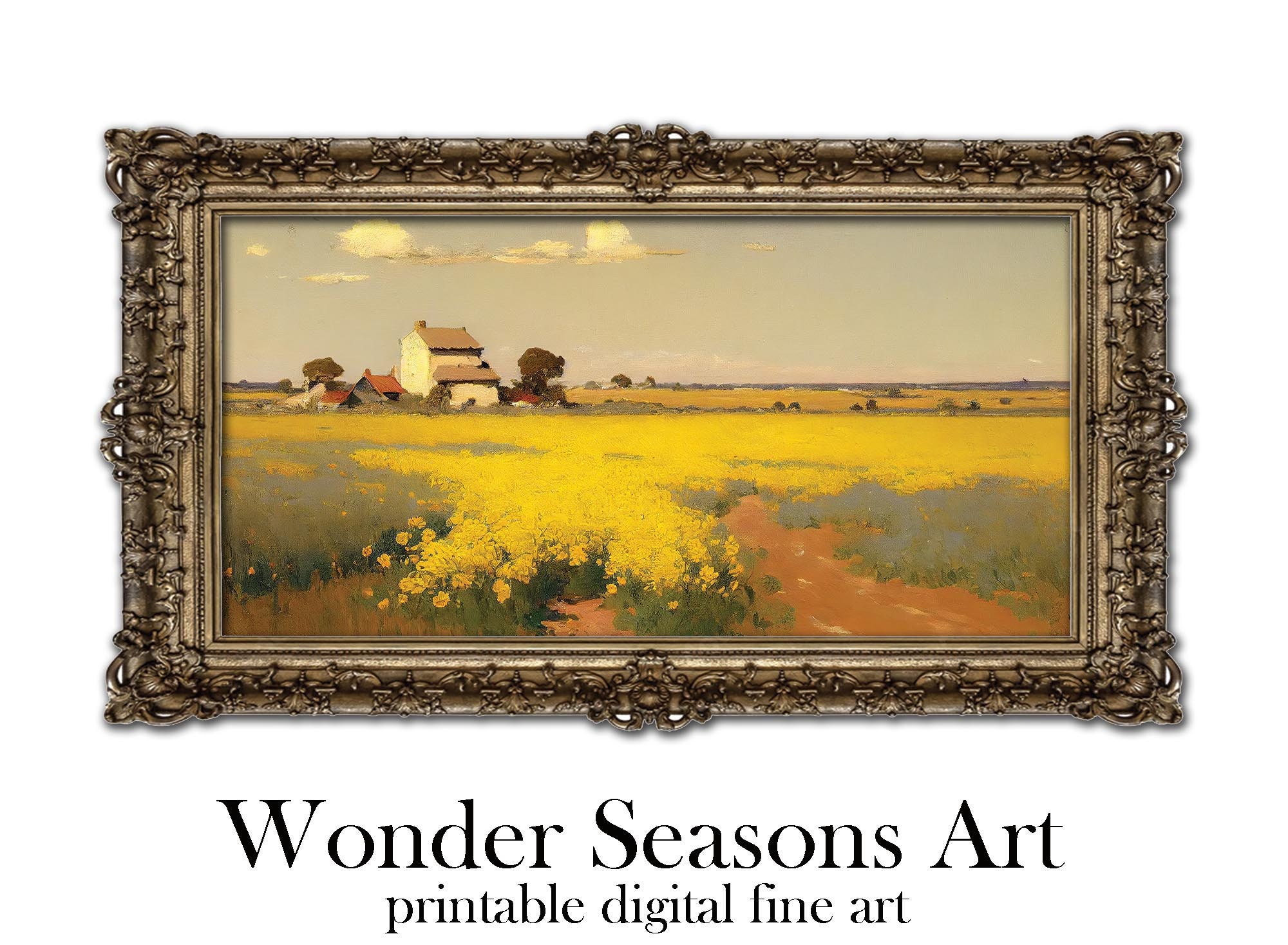 Colorful German Landscape Farm House Summer Instant Digital Download ...