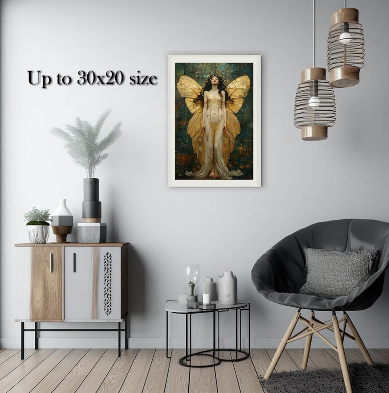 Beautiful Woman Fairy Spirit Symbolism Vintage 19th Century Decor ...