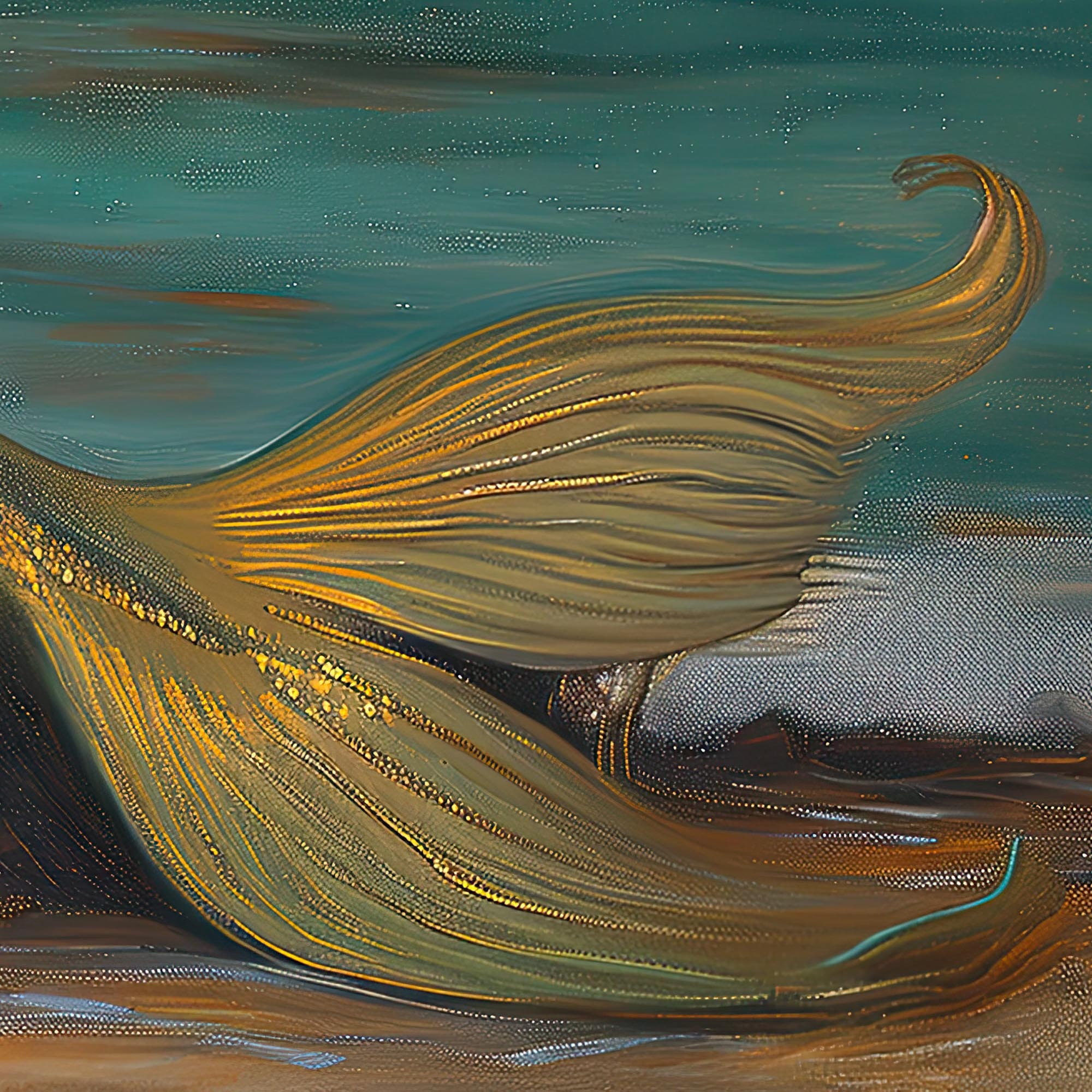 Beautiful Woman Mermaid Classical Fantasy Siren Vintage 19th Century ...