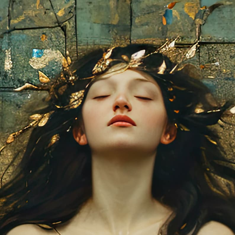 Beautiful Woman Fairy Spirit Symbolism Vintage 19th Century Decor ...