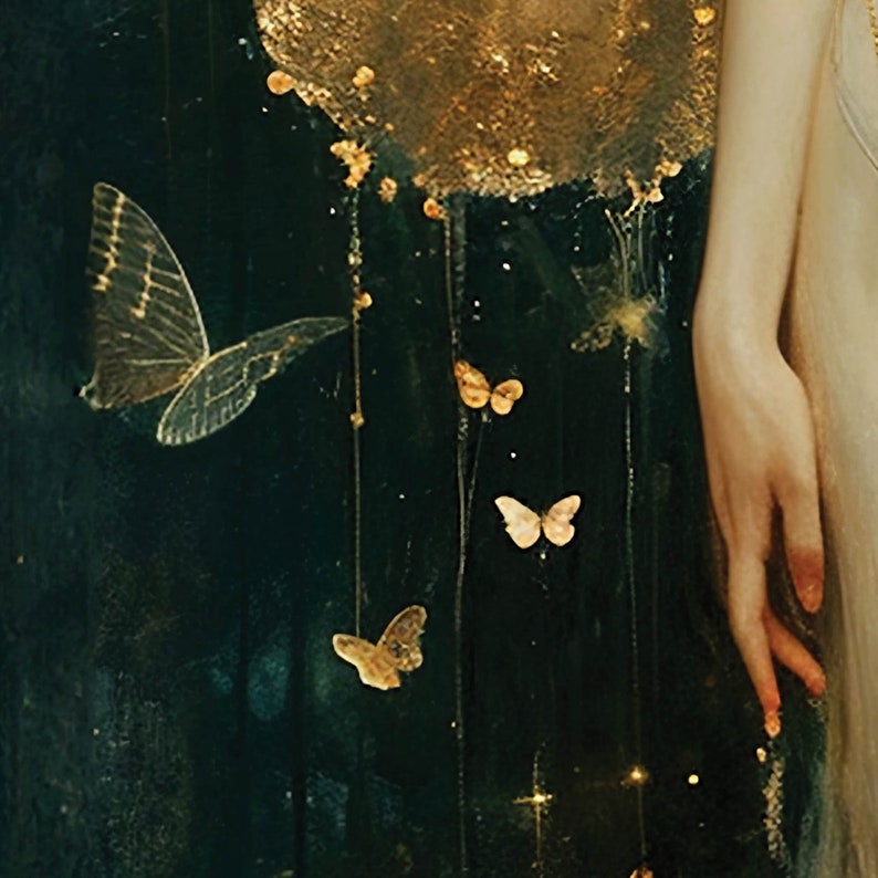 Beautiful Woman Fairy Spirit Symbolism Vintage 19th Century Decor ...