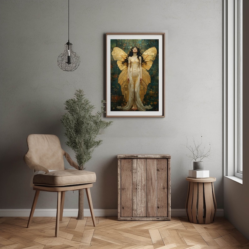 Beautiful Woman Fairy Spirit Symbolism Vintage 19th Century Decor ...