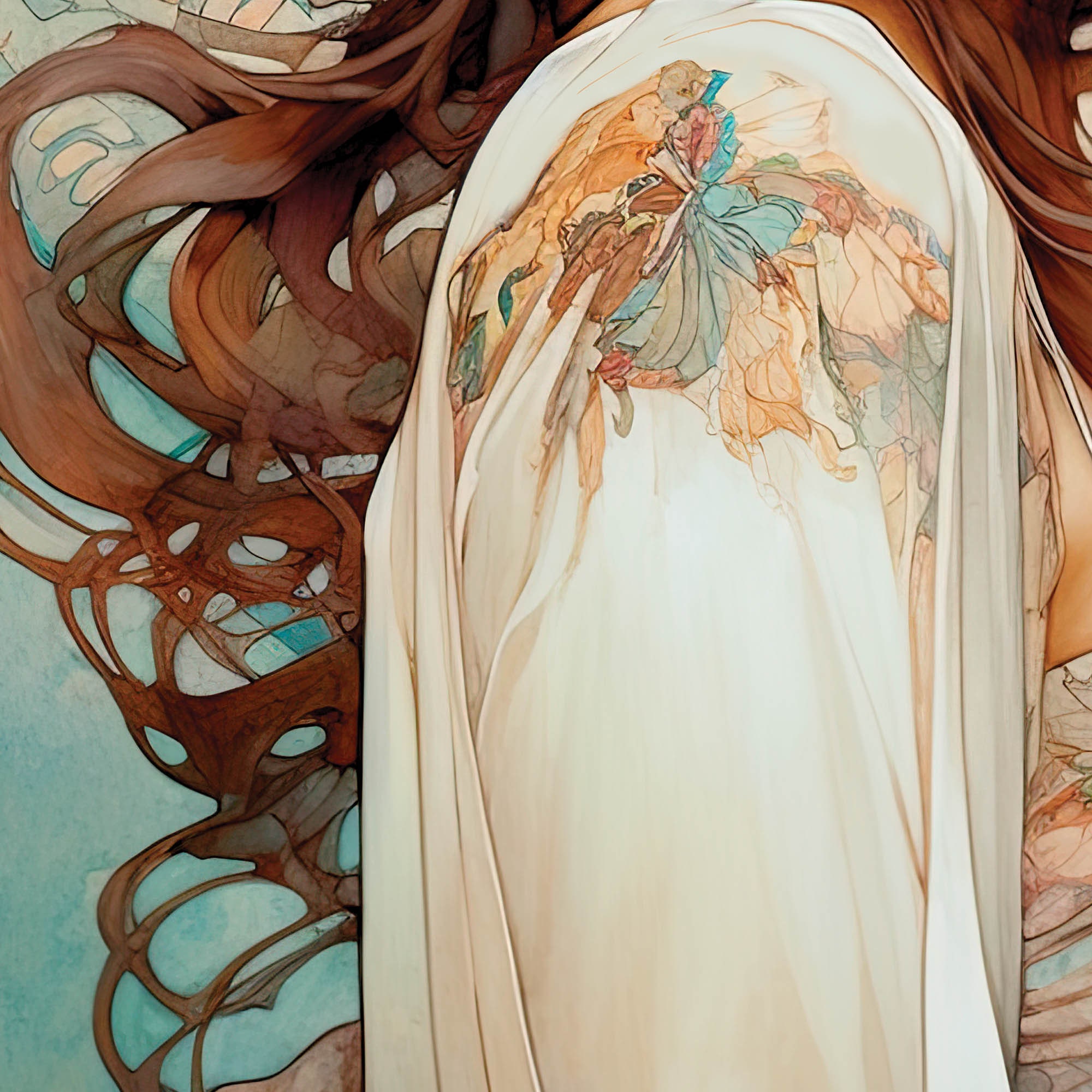 Ethereal Beautiful Woman Spirit of Spring Art Vintage 19th Century ...