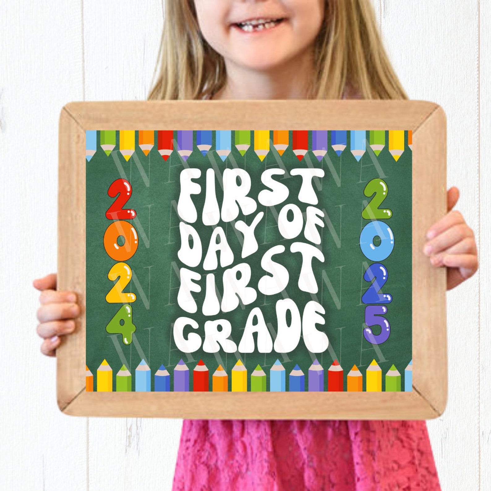 First Day of First Grade Back to School Sign Printable Digital Download ...
