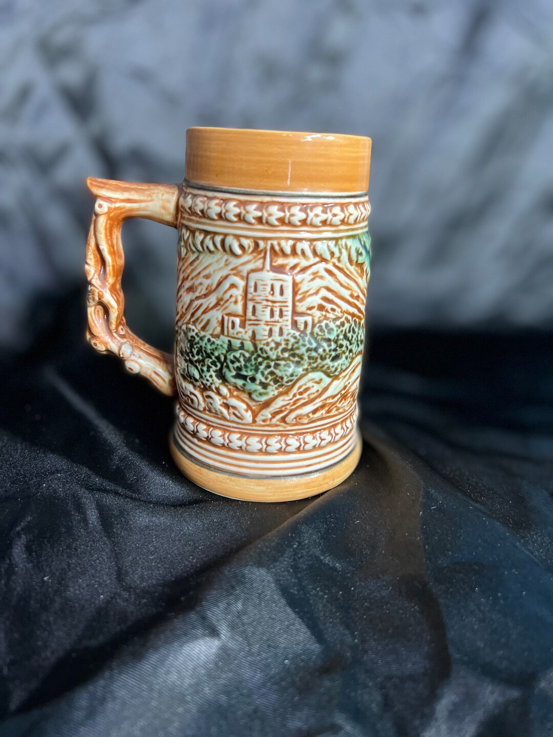 Vintage Japan Style Beer Mug Stein - 1960s Made in Japan - Embossed 5.5 ...