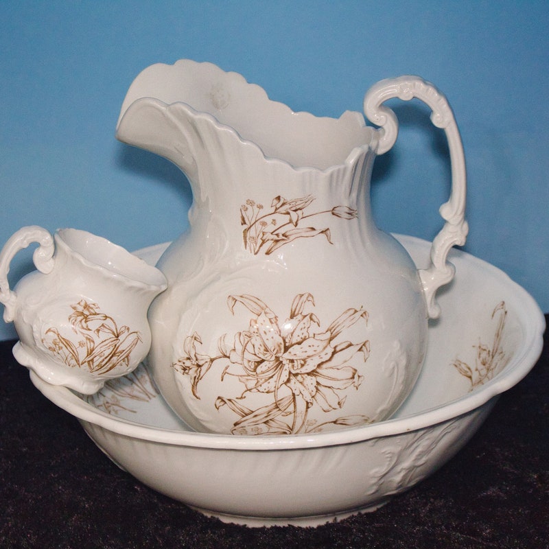 Pitcher and Bowl Set - Etsy