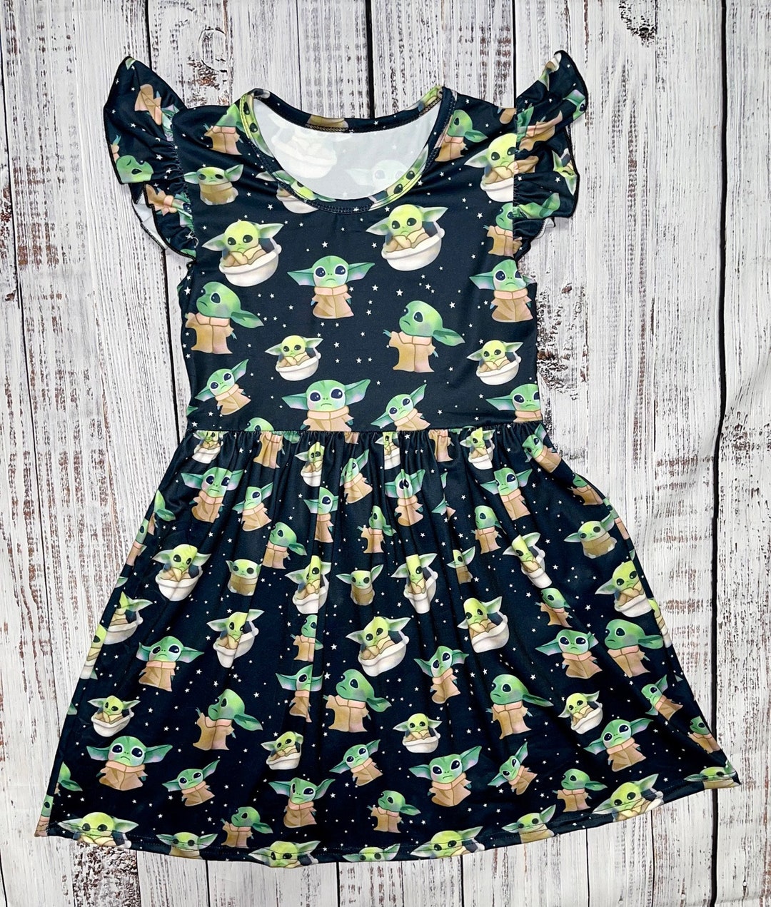 Baby Yoda Inspired Dress - Etsy