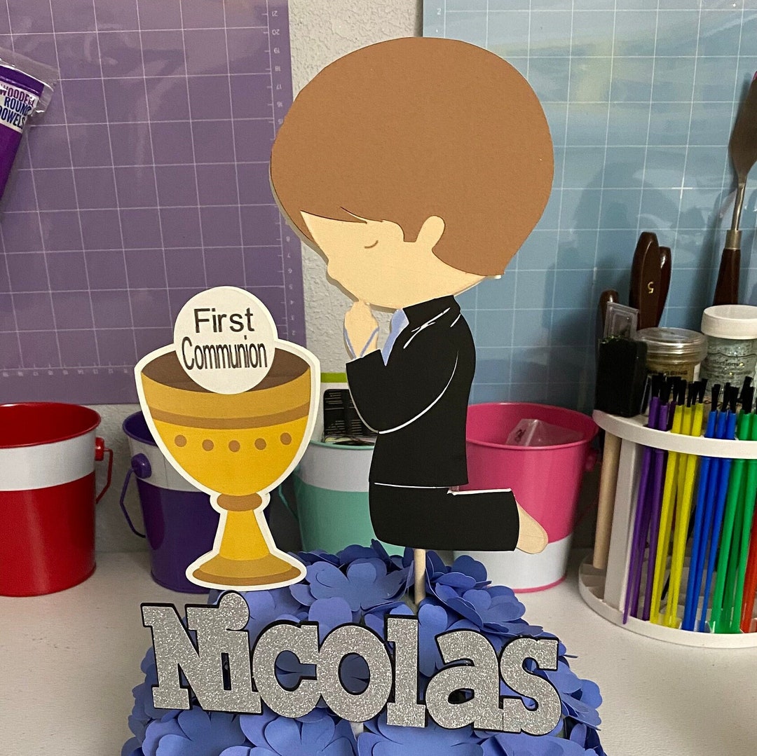 First Communion Centerpiece Inserts 3pc - Etsy