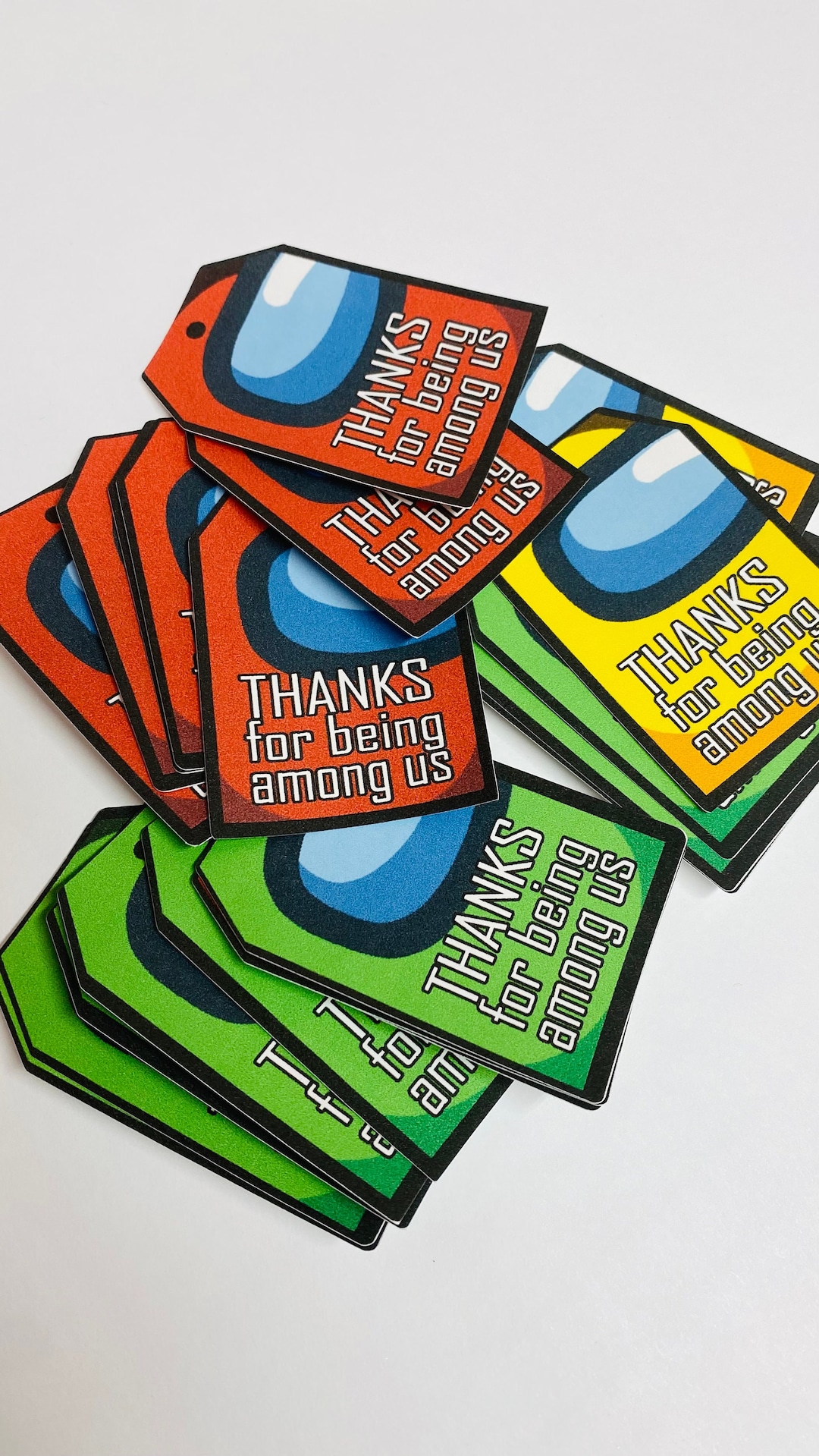 Among Us Thank You Tags Personalized - Etsy