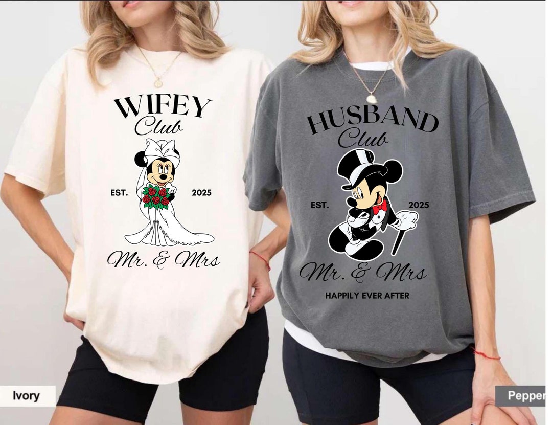 Disney Wife Custom Shirt/ Mr and Mrs Disney Shirt/ Disney Mooners Shirt ...